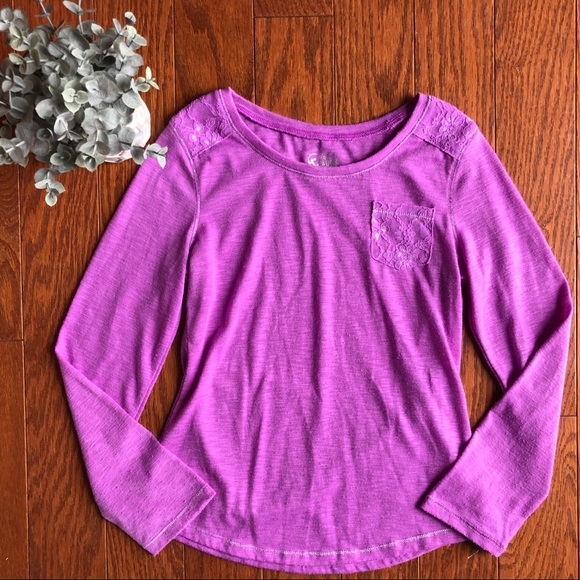 Justice | Shirts & Tops | Justice Long Sleeve Purple Tshirt | Poshmark